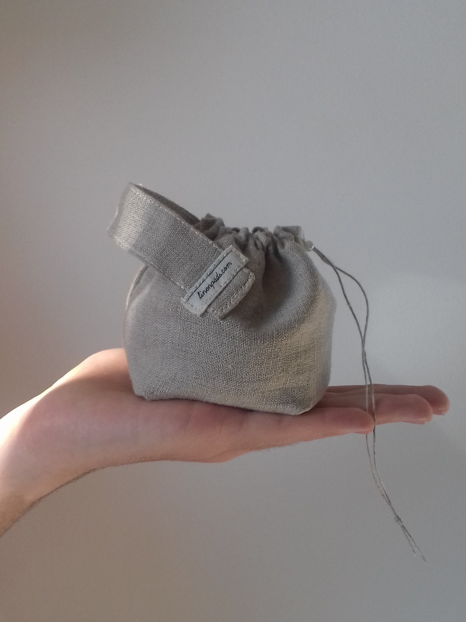 100% PURE LINEN (flax) Face Pads Set of 10 in Pouch* Face Cloth* Makeup ...