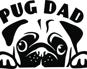 Pug Dad Svg - Etsy