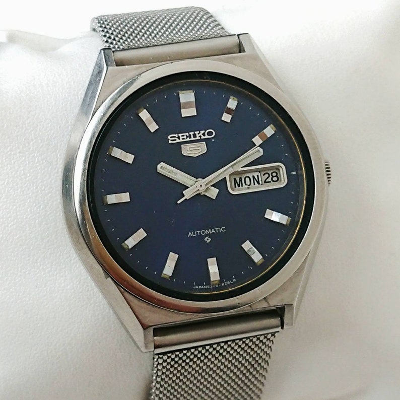 Vintage Seiko 5 Dark Blue 70s Ultra Rare - Etsy