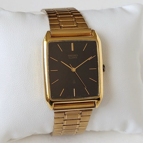 Vintage Seiko Tank Black&Gold 90s Unique - Gem