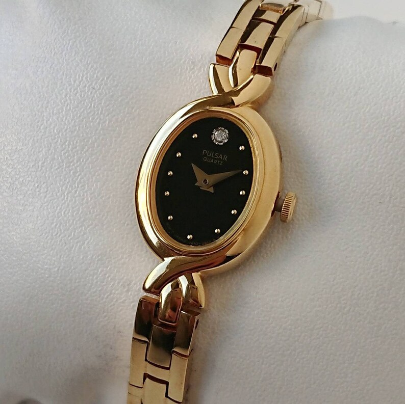 Vintage Pulsar Gold With Diamond 80s Unique NOS | UNWORN VINTAGE! - Etsy