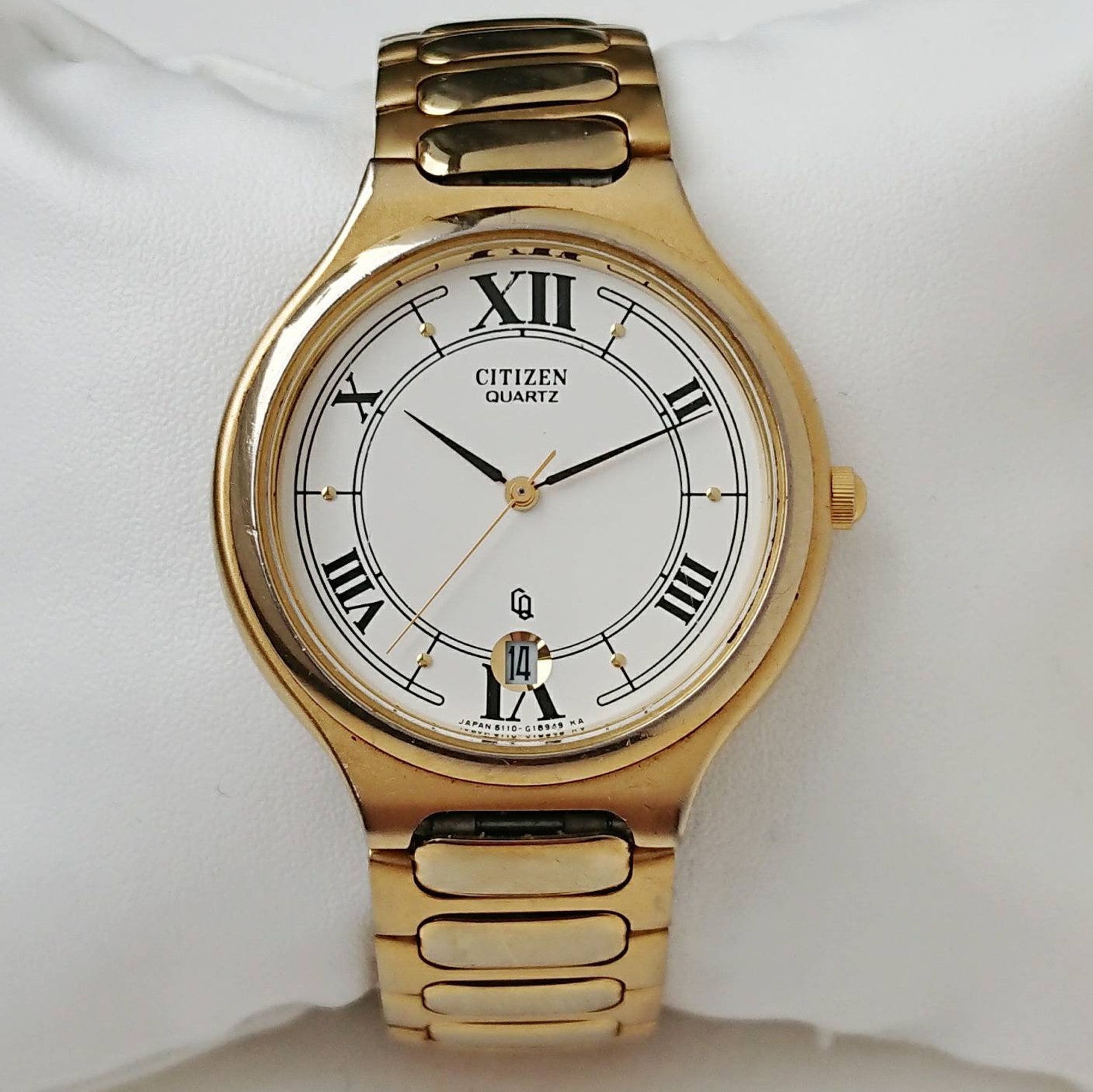 Vintage Citizen Gold With Roman Numerals 90s Ultra Rare - Etsy