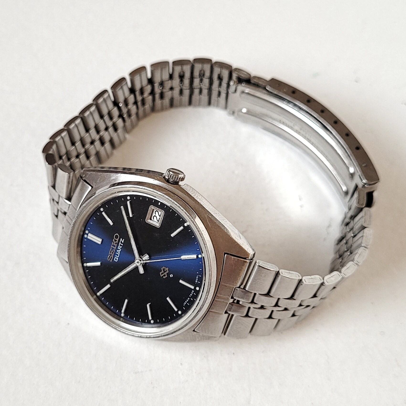 Vintage Seiko SQ Dark Blue 70s High Condition - Etsy