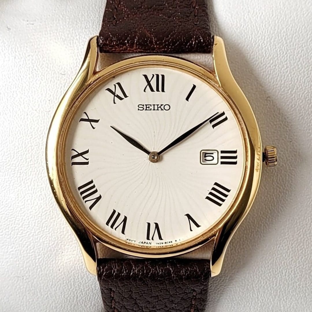 Vintage Seiko Gold 90s Unique - Etsy
