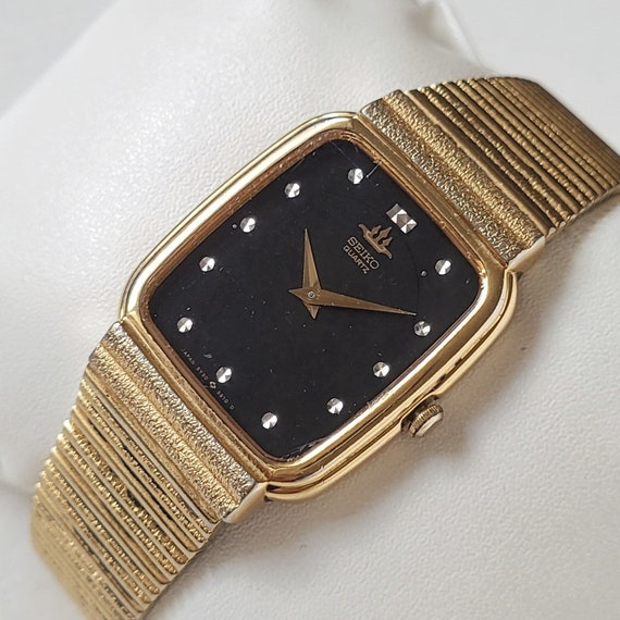 Vintage Seiko Gold & Black 90s Unique - Gem