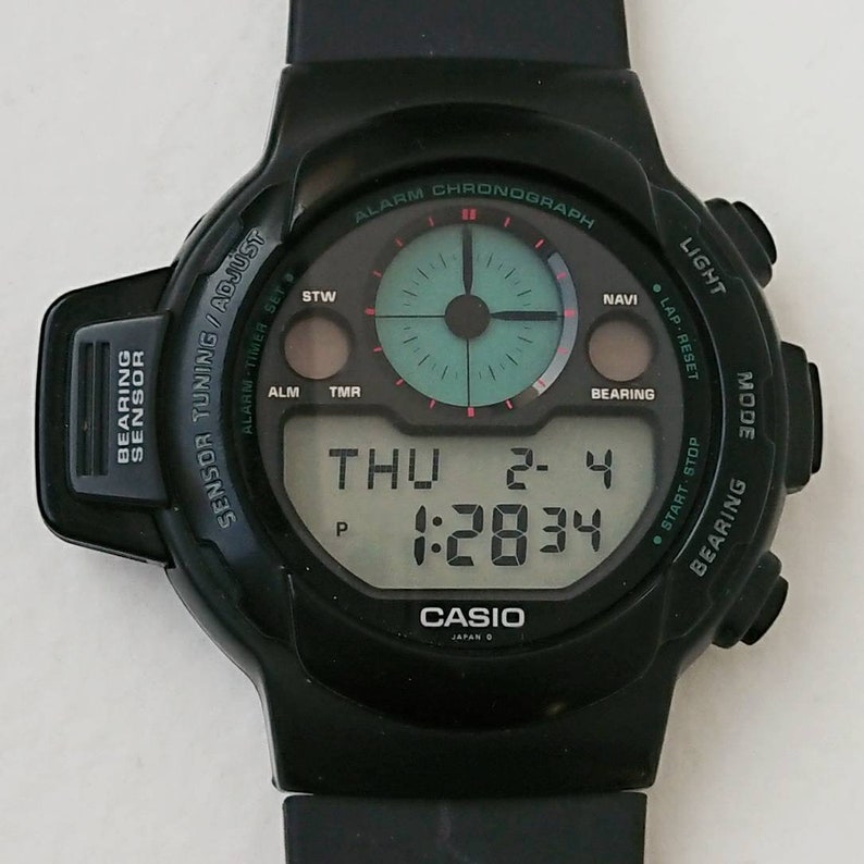 Vintage Casio Digital Compass Watch Blue Rare Cpw 110 - Etsy