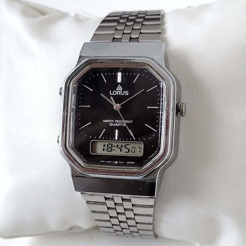Vintage Lorus by Seiko Digital & Analogue With Octagonal Bezel 90s High ...