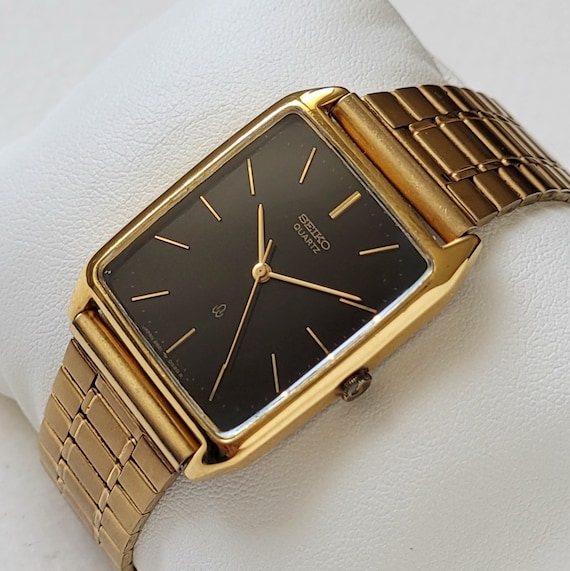 Vintage Seiko Tank Black&Gold 90s Unique - Gem