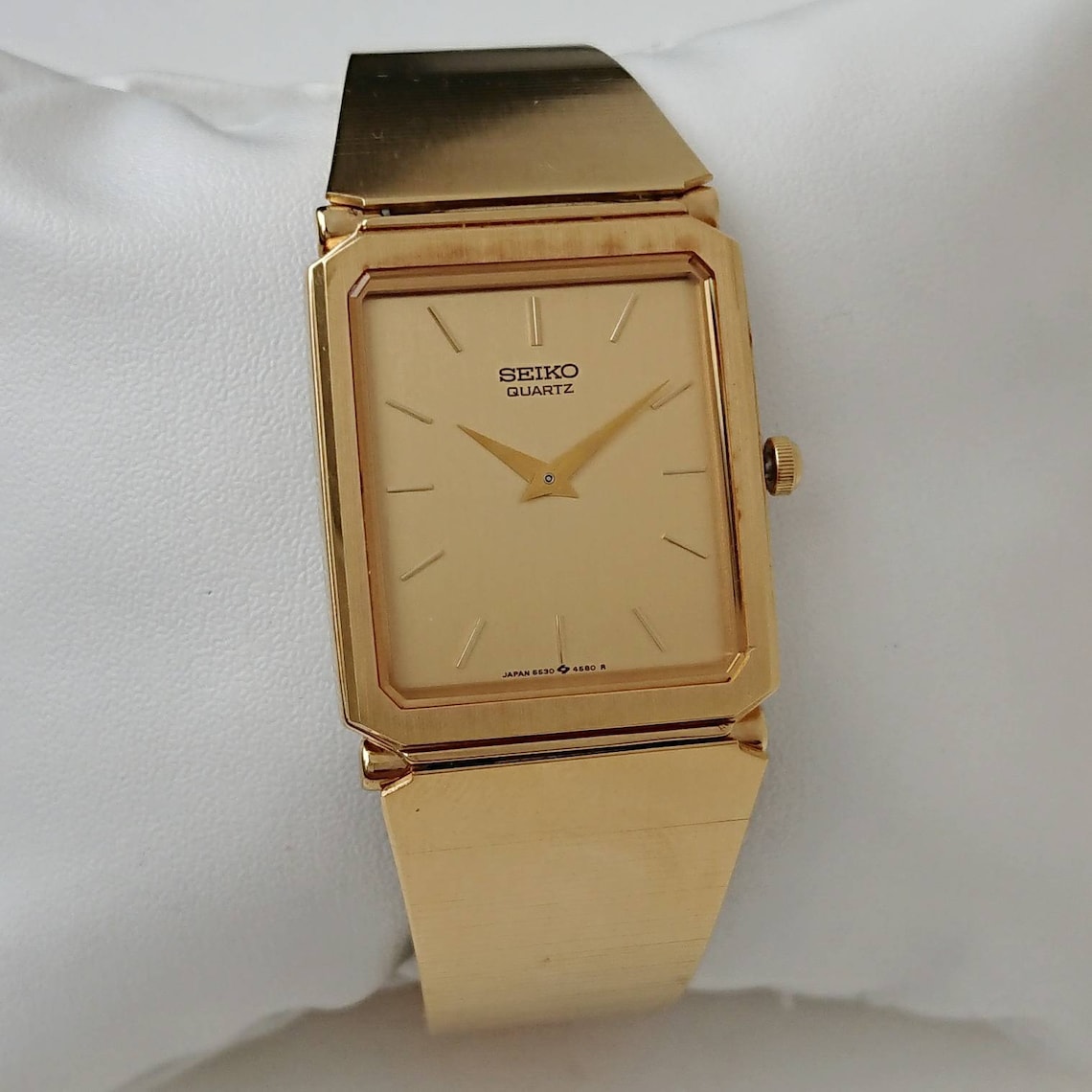 Vintage Seiko Tank Gold all original 80s Unique | Etsy