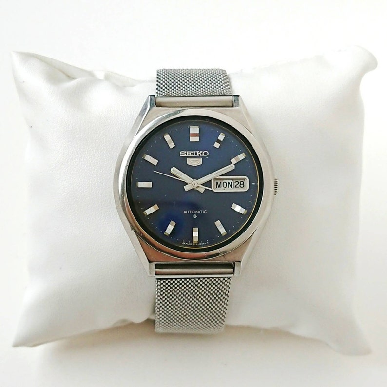 Vintage Seiko 5 Dark Blue 70s Ultra Rare - Etsy