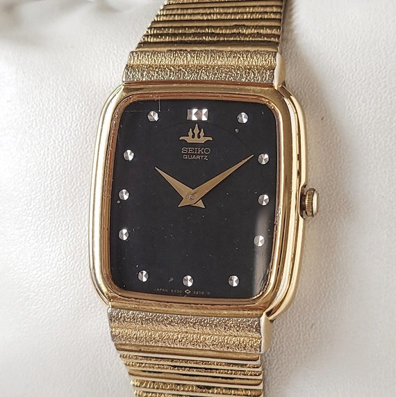 Vintage Seiko Gold & Black 90s Unique - Gem