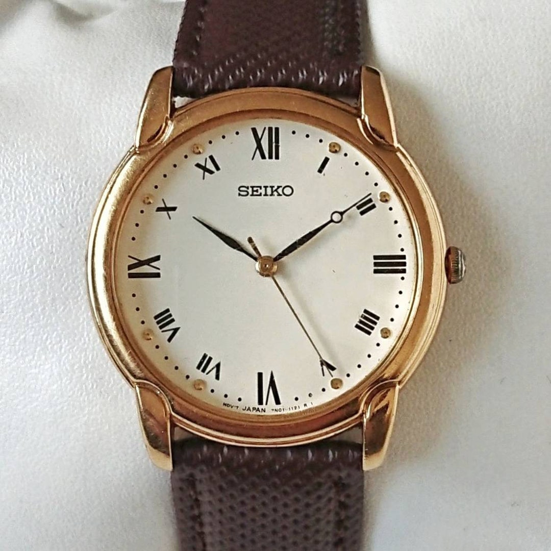 Vintage Seiko Gold 90s Unique - Etsy