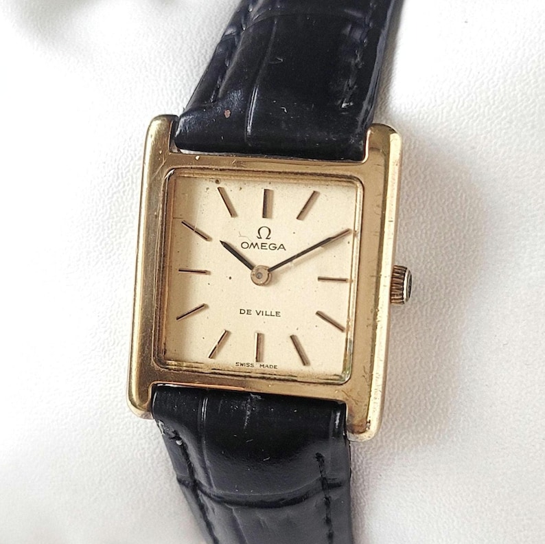 Vintage Omega Tank | Mechanical | Gold Plated & Leather Strap | Rare ...