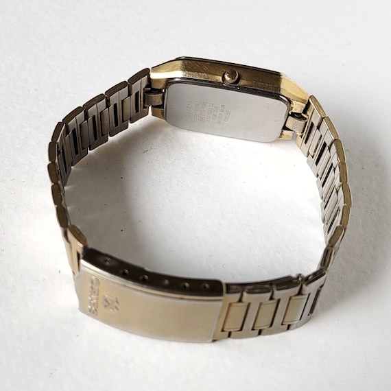 Vintage Seiko Rectangular Day Date 90s all original - Gem