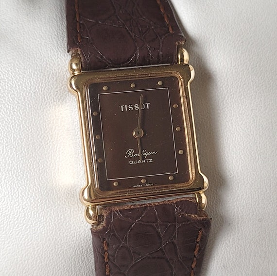 Vintage Tissot Tank 90s with Brown dial Unique! - Gem