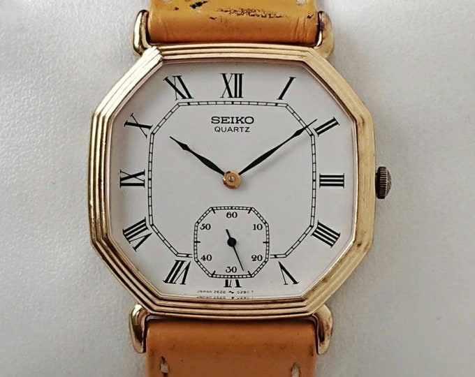 Vintage Seiko Gold Octagonal 90s Unique - Etsy UK