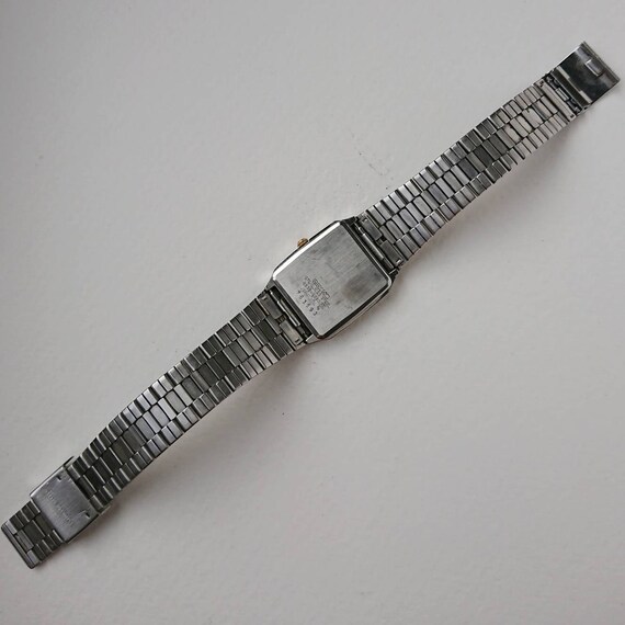 Vintage Seiko Rectangular Gray&Gold 80s Ultra Rare - Gem