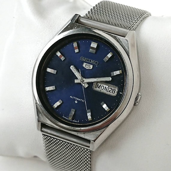 Vintage Seiko 5 Dark Blue 70s Ultra Rare - Gem