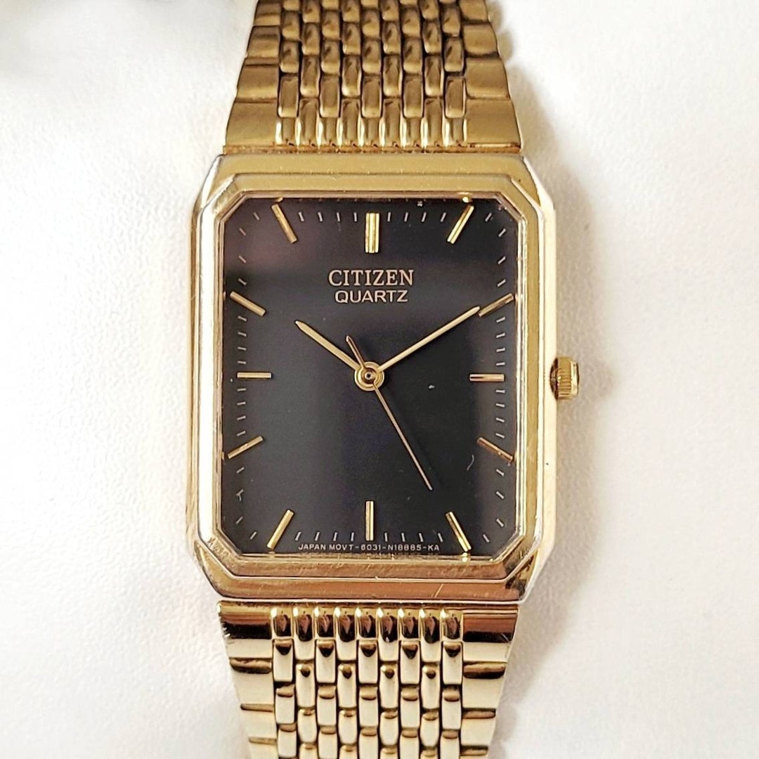 Vintage Citizen Tank Black&gold 90s High Condition - Etsy