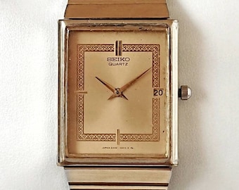 Reserved for Bruce Vintage Seiko Tank Quartz Watch,gift for Mothers,gift for Fathers, Birthday ...