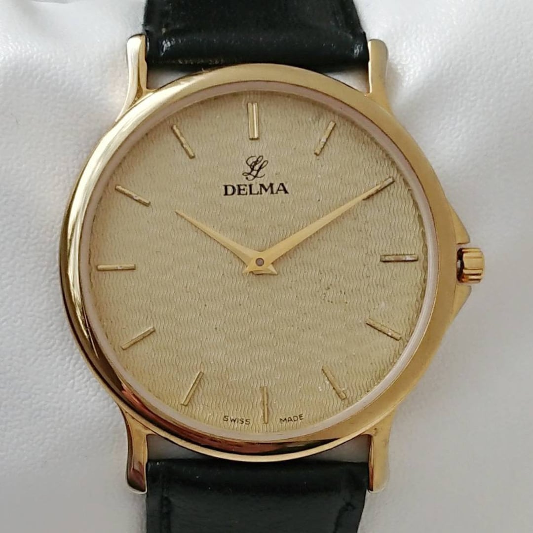 Vintage Delma Gold Slim Design 90er Jahre Unikat - Etsy.de