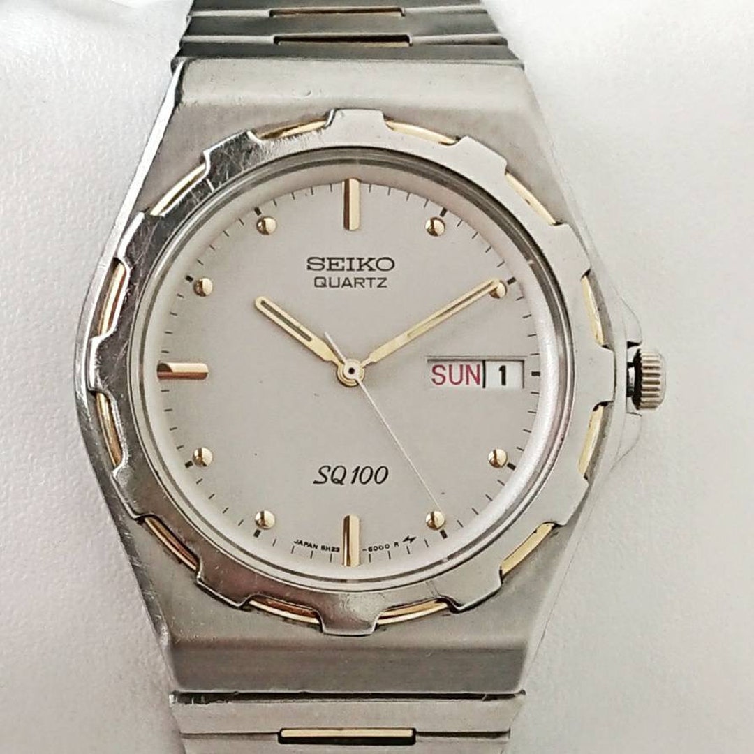 Vintage Seiko Gold&gray 80s Unique - Etsy