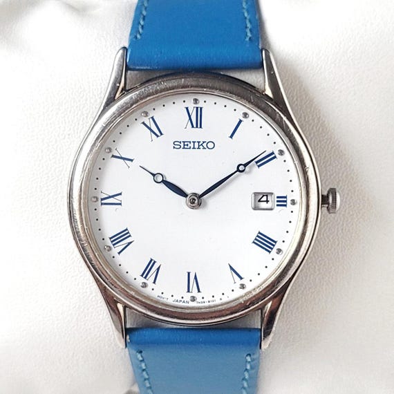 Vintage Seiko Blue&White 90s Unique - Gem