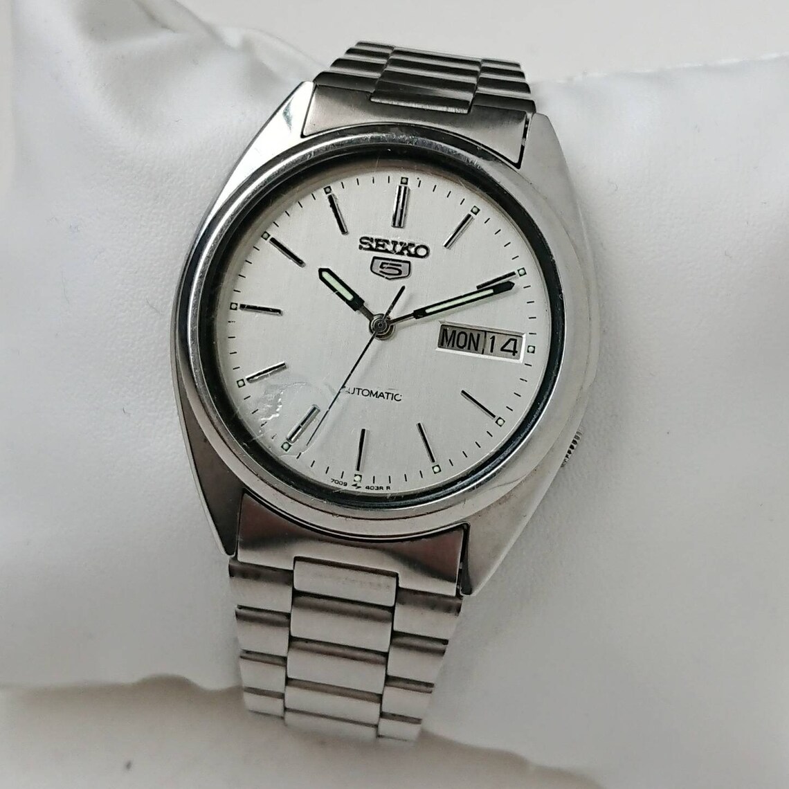 Vintage Seiko 5 White 80s All Original - Etsy