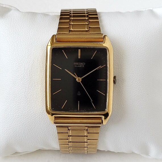 Vintage Seiko Tank Black&Gold 90s Unique - Gem