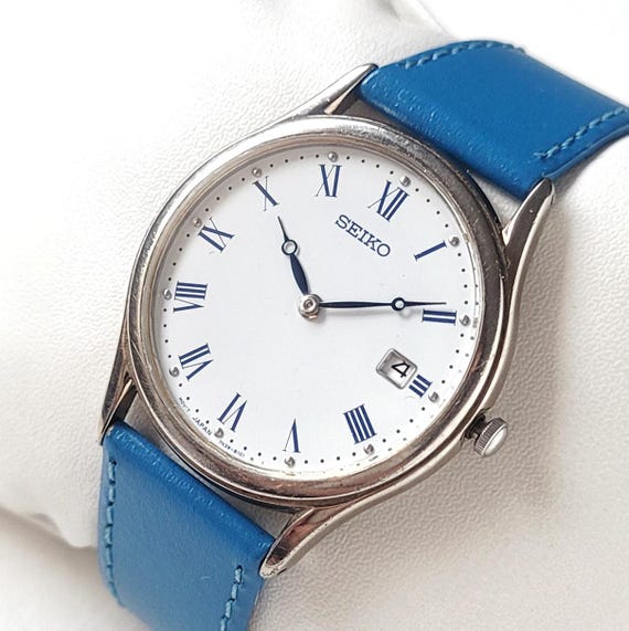 Vintage Seiko Blue&White 90s Unique - Gem