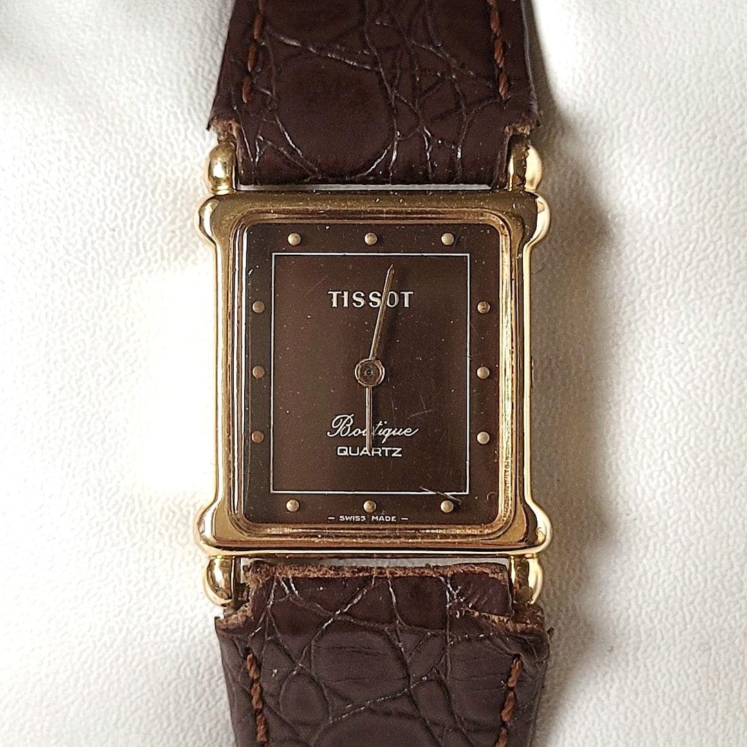 Vintage Tissot Tank Boutique With Brown Dial 90s Unique! - Etsy
