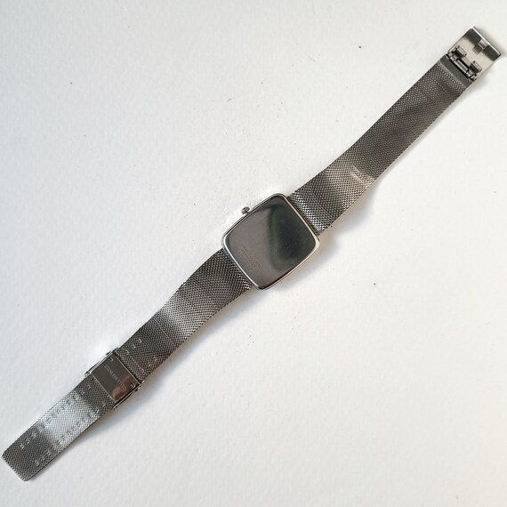 Vintage Seiko Tank with integrated mesh bracelet 90s … - Gem