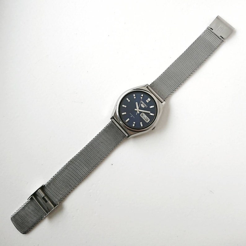 Vintage Seiko 5 Dark Blue 70s Ultra Rare - Etsy