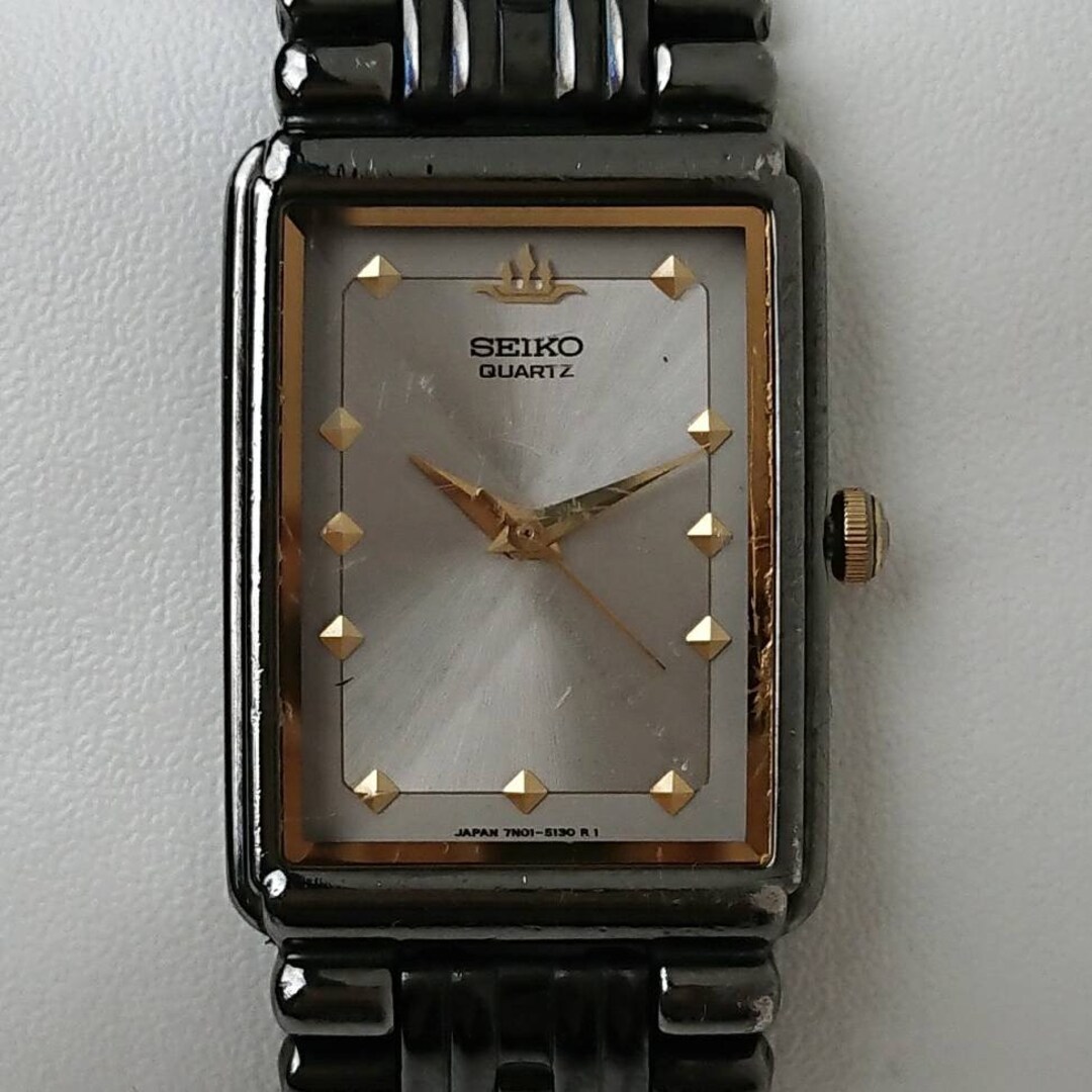 Vintage Seiko Tank Gold&gray 80s Unique - Etsy