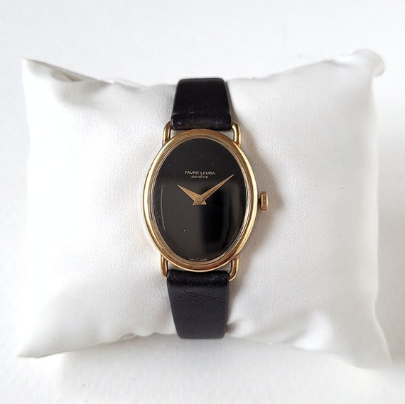Vintage Favre Leuba Elliptical Black & Gold 70s Unique - Etsy Vintage Favre Leuba Elliptical Black & Gold 70s Unique - Etsy