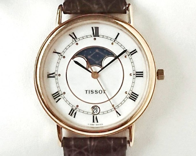 Vintage Tissot Moonphase 90s All Original - Etsy