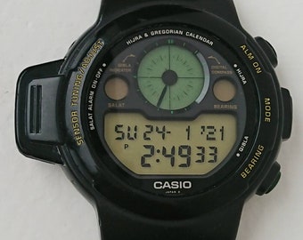 Vintage Casio Digital Compass Watch Blue Rare Cpw 110 | Etsy