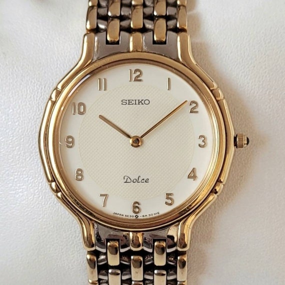 Vintage Seiko Dolce Gold 90s Special - Etsy Vintage Seiko Dolce Gold 90s Special - Etsy