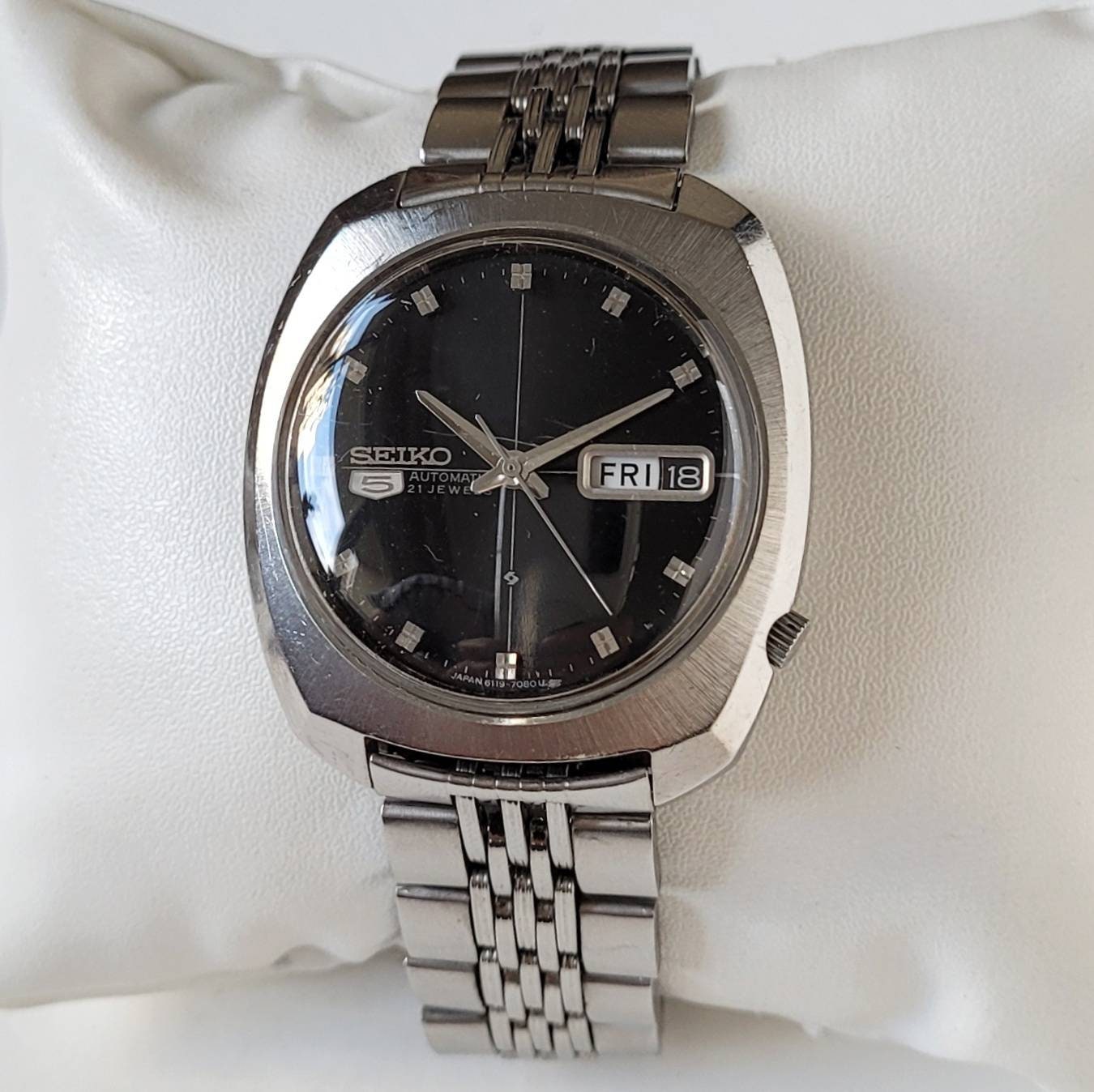 Vintage Seiko 5 Black 70s All Original - Etsy