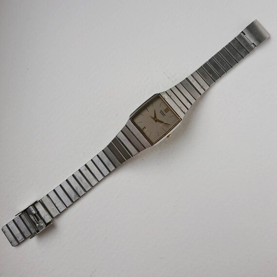 Vintage Seiko Rectangular Gray&Gold 80s Ultra Rare - Gem