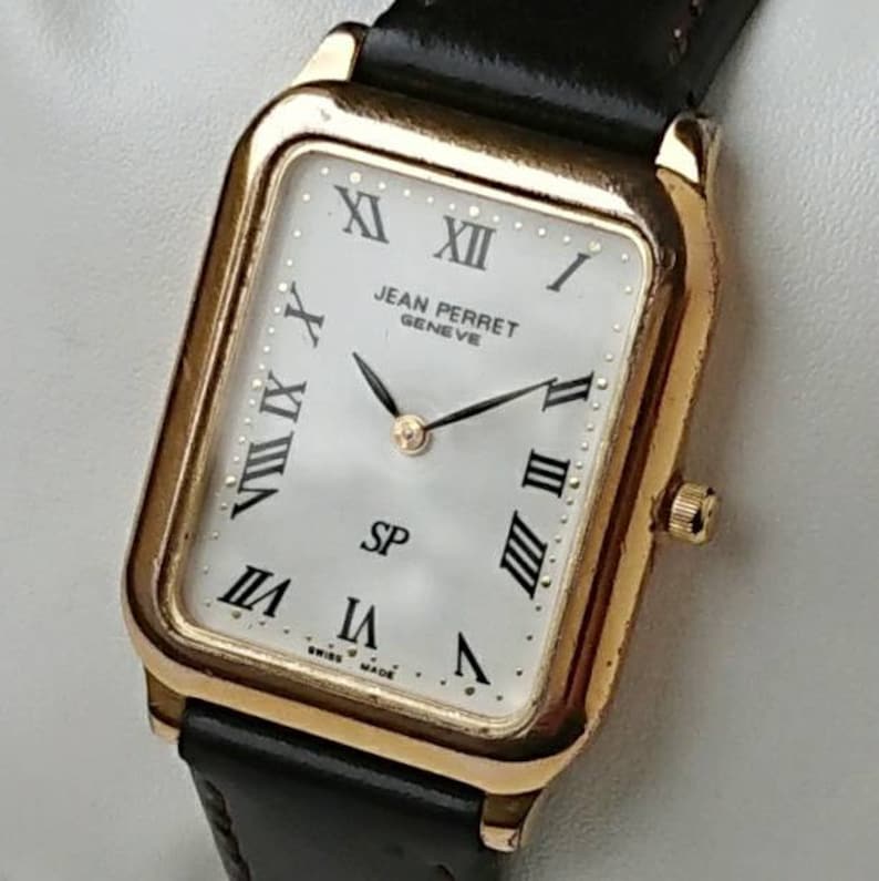 Vintage Jean Perret Classic Dress Watch 90s Swiss | Etsy