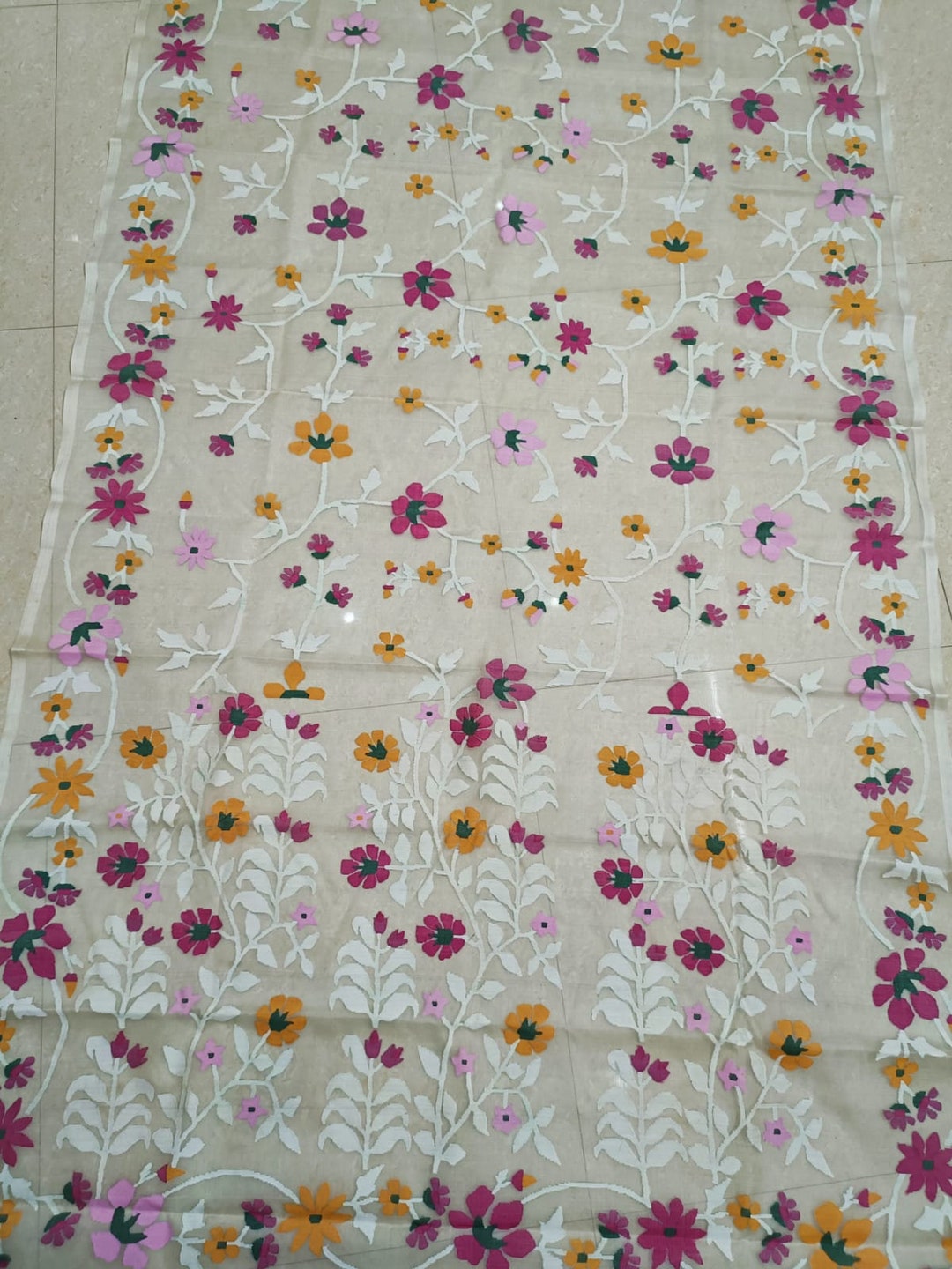 Original Reshom Jamdani Handweaving Pure Muslin Handmade Saree With ...