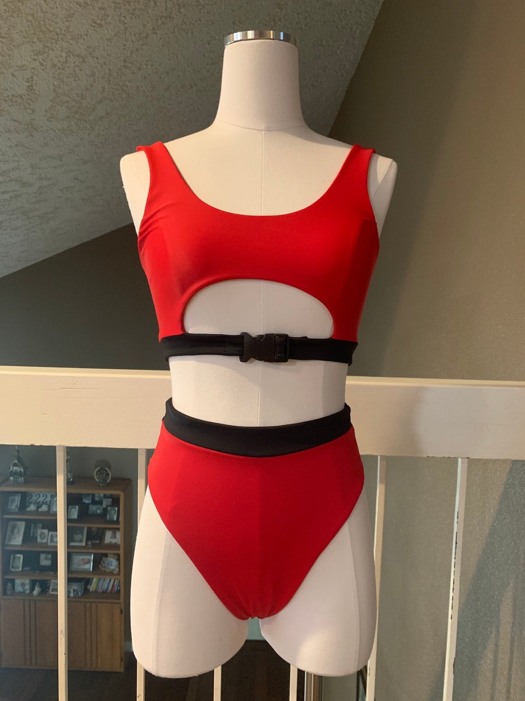Underboob Buckle Top And Bottoms Set Rave Outfit Festival Outfit Bathing Suit More Colors