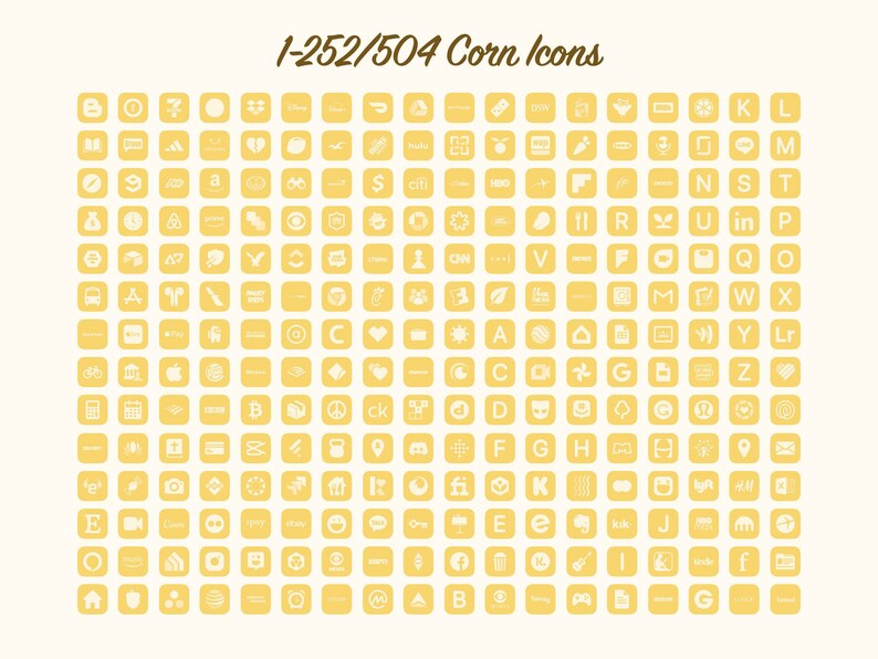 Ios Yellow App Icons Pack for Your Iphone 2 000 App Covers - Etsy