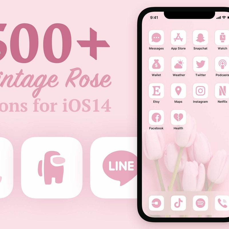 Pink App Icons - Etsy