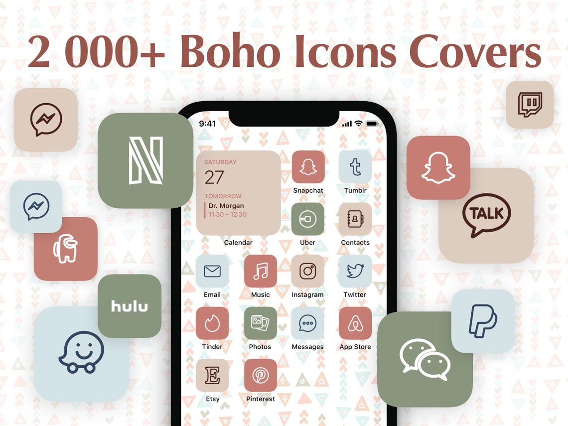 Boho Ios App Icons Pack | Ultimate Aesthetic Pack With 2 000+ Natural ...