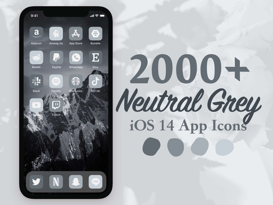 2.000+ Neutral Grey App Icons for Ios Home Screen to Customize Your ...