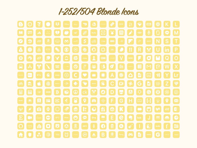 Ios Yellow App Icons Pack for Your Iphone 2 000 App Covers - Etsy