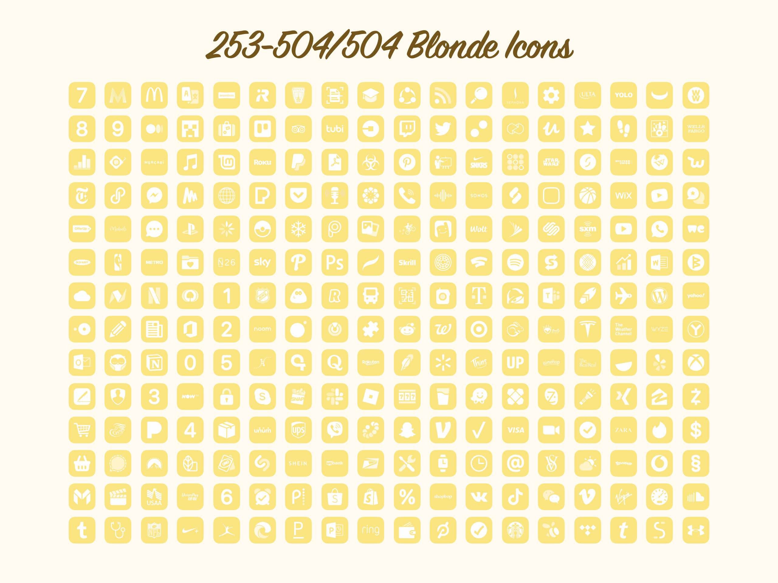 Ios Yellow App Icons Pack for Your Iphone 2 000 App Covers | Etsy
