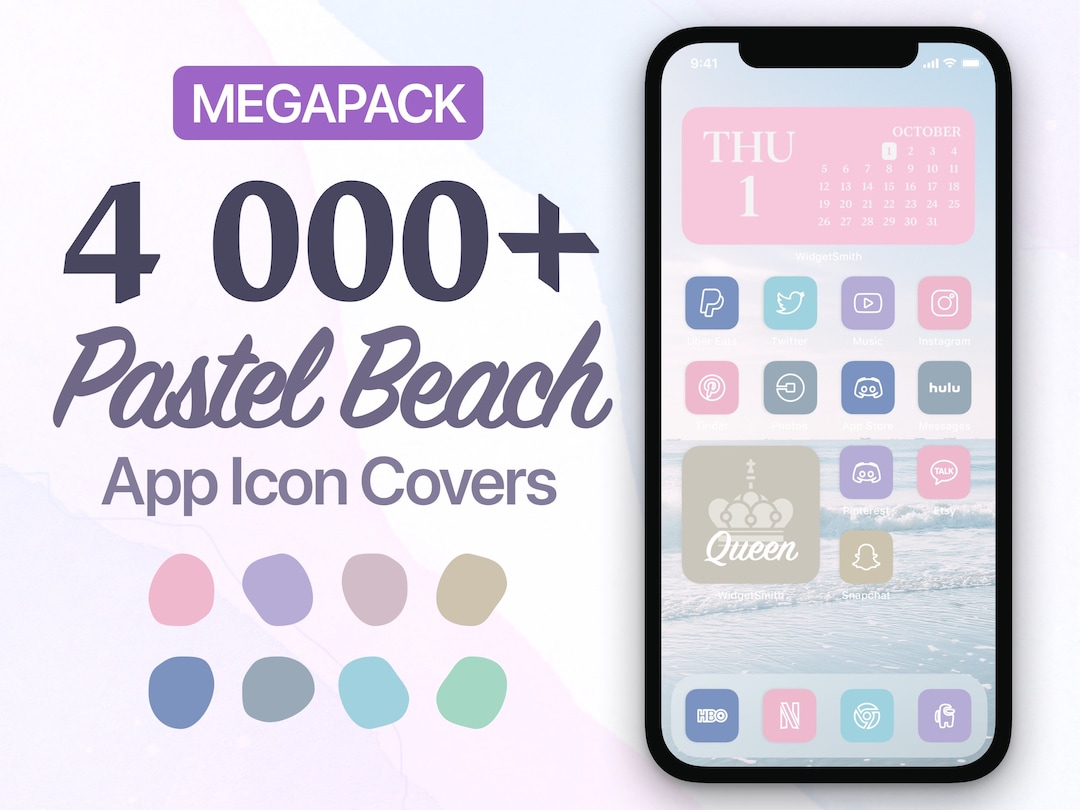 Beach Aesthetic Mega Pack With 4 000+ Pastel App Icons for Your Ios ...
